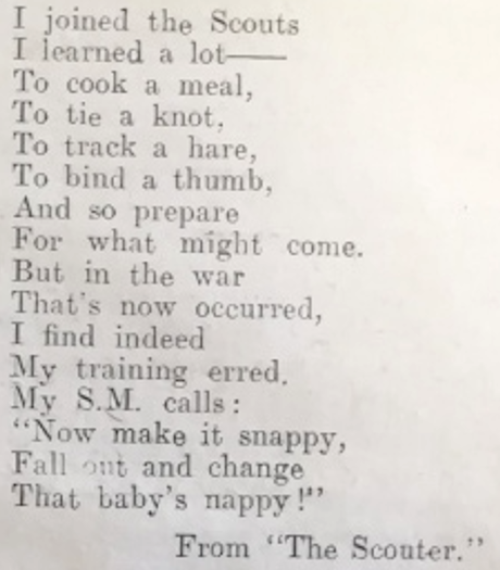 War Years - Extra Skills Poem by Scout | 2nd Renfrew Trinity